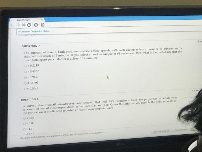 Solved Blackboard XCO Question Completion Sun QUESTION 7 The | Chegg.com