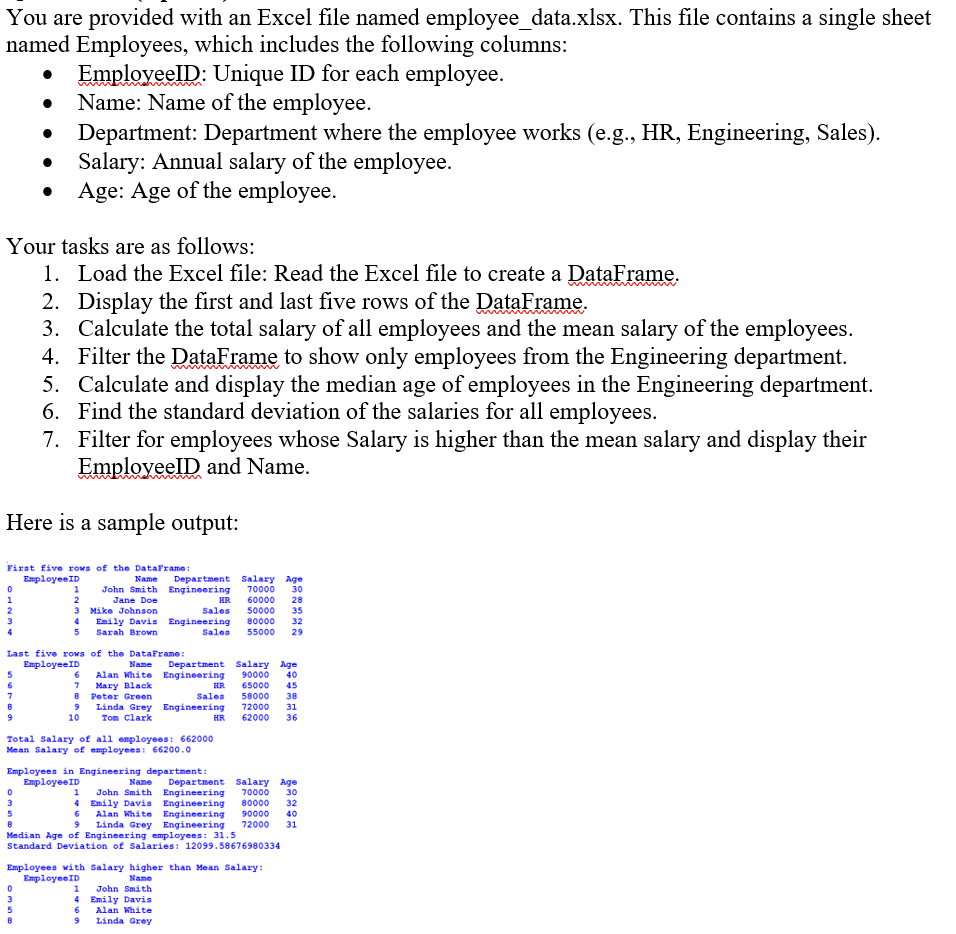 Solved You are provided with an Excel file named | Chegg.com