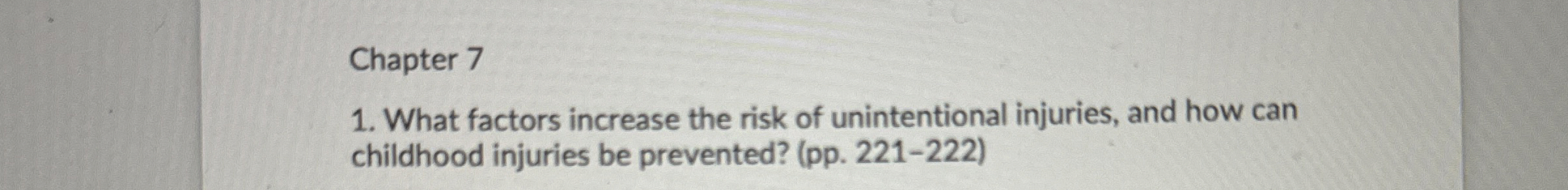 Solved Chapter 7What factors increase the risk of | Chegg.com