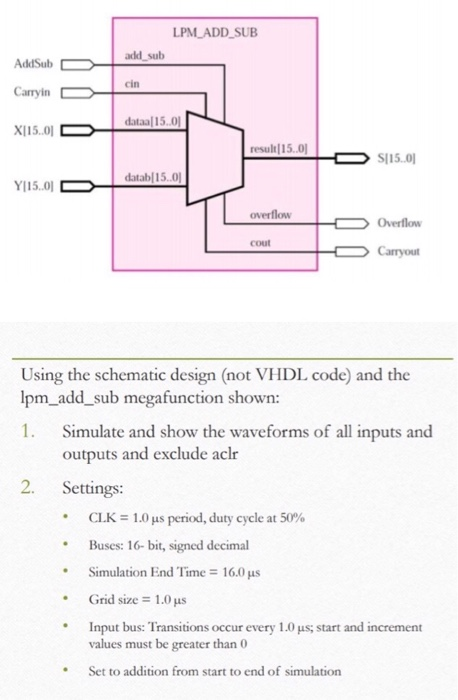 Please use QUARTUS PRIME software to simulate the | Chegg.com Please use QUARTUS PRIME software to simulate the | Chegg.com