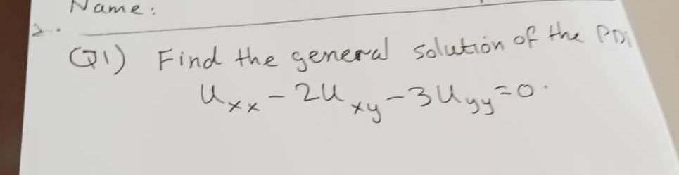 Solved (i1) Find the general solution of the PDi | Chegg.com