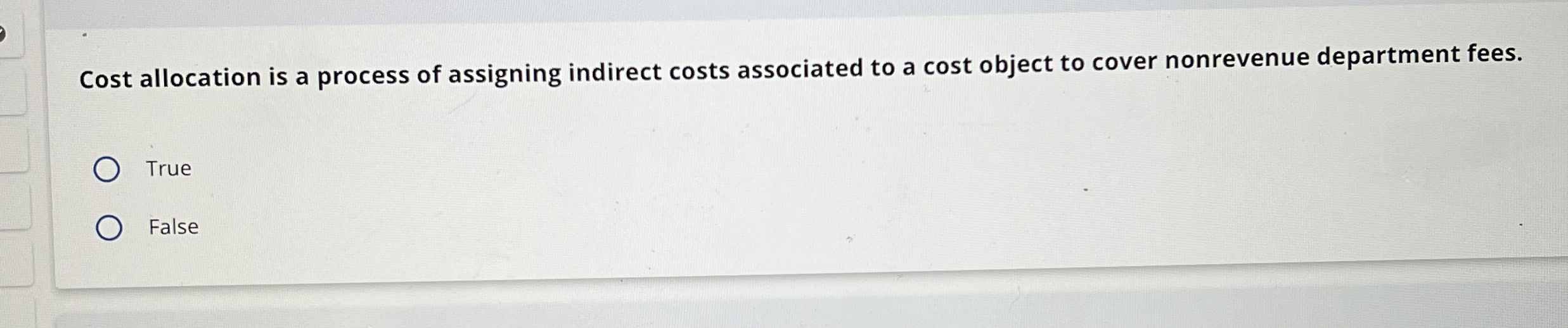 Solved Cost allocation is a process of assigning indirect | Chegg.com