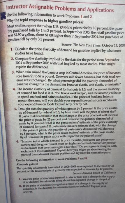 Solved nstructor Assignable Problems and Applications Use | Chegg.com