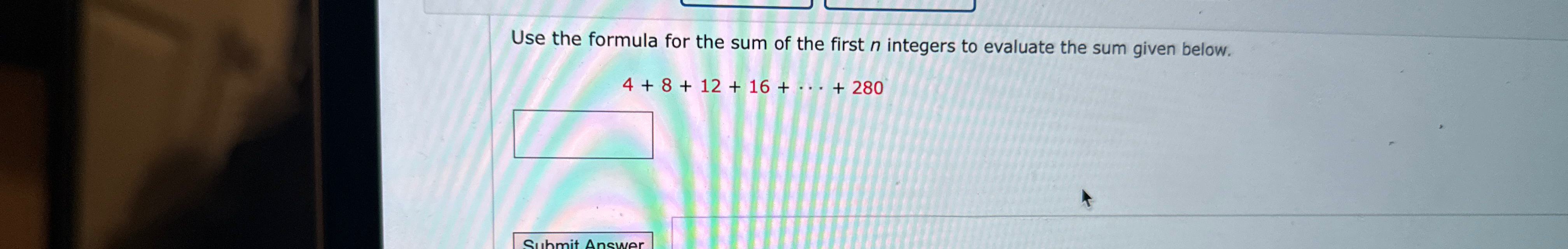 Solved Use the formula for the sum of the first n ﻿integers | Chegg.com