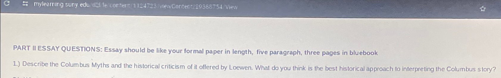 Solved PART II ESSAY QUESTIONS: Essay should be like your | Chegg.com