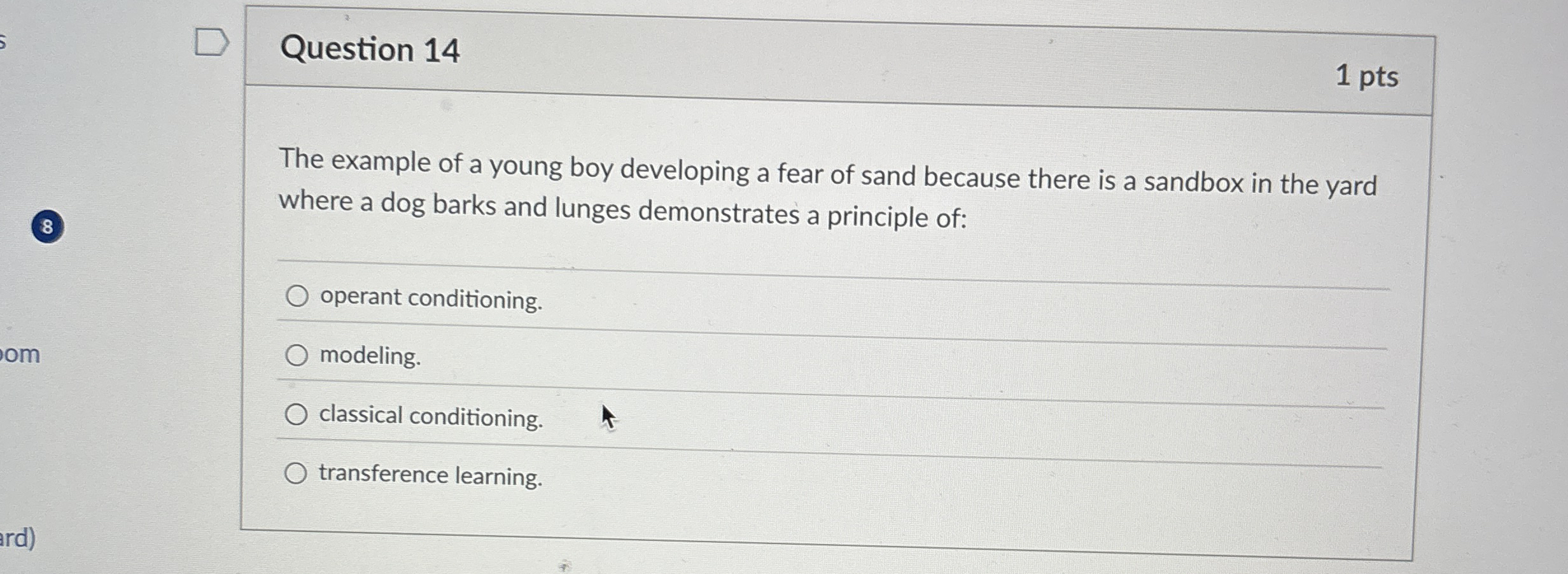 Solved Question 141 ﻿ptsThe example of a young boy | Chegg.com