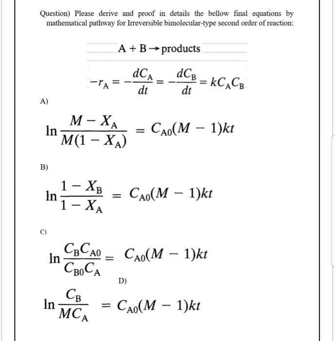 Solved Question) Please derive and proof in details the | Chegg.com