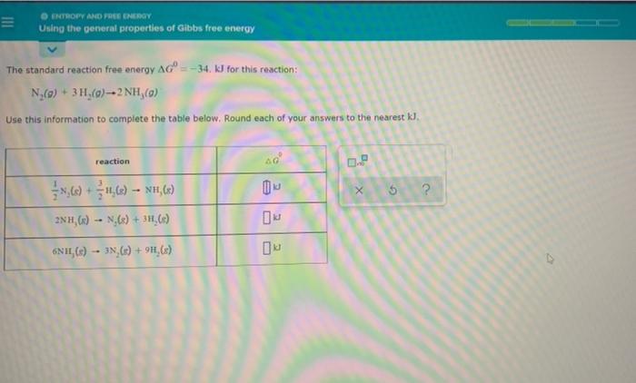 Solved ENTROPY AND FREE ENERGY Using the general properties | Chegg.com