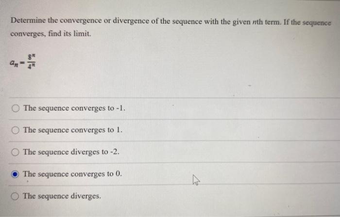 Solved Determine the convergence or divergence of the | Chegg.com