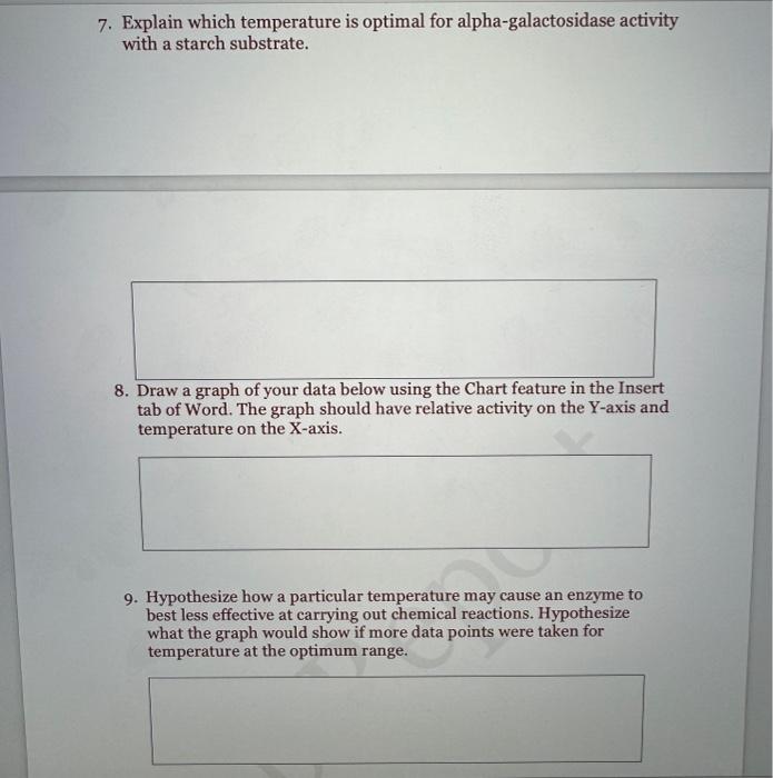 Solved Enzyme Kinetics Lab Answer the following questions | Chegg.com
