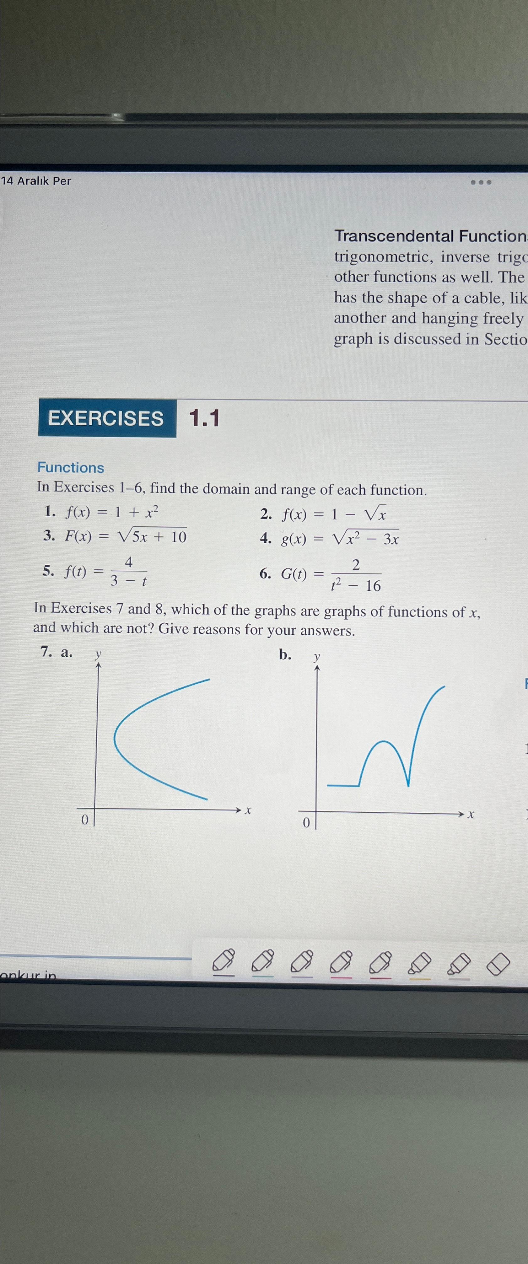 Solved 14 ﻿Aralık PerTranscendental Function trigonometric, | Chegg.com