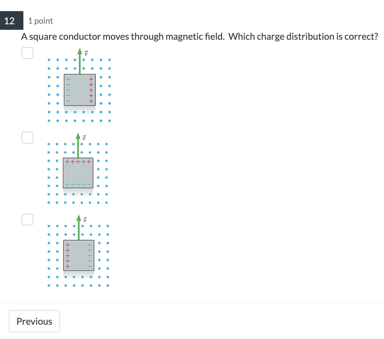 Solved A square conductor moves through magnetic field. | Chegg.com