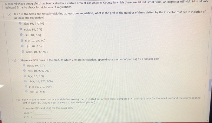 Solved A second stage smog alert has been called in a | Chegg.com