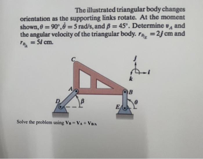 Solved The illustrated triangular body changes orientation | Chegg.com