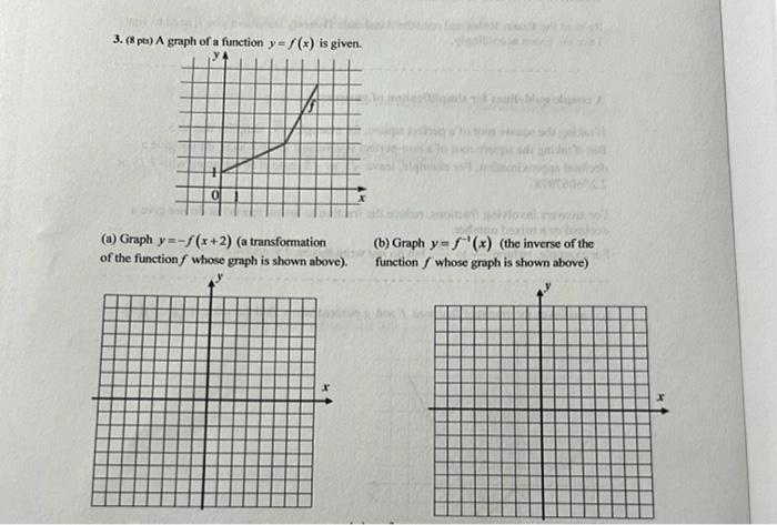 Solved 3. (8pts)A graph of a function y=f(x) is given. (a) | Chegg.com