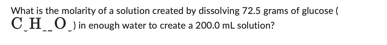 Solved What is the molarity of a solution created by | Chegg.com