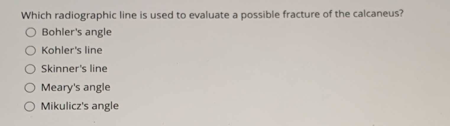 Solved Which radiographic line is used to evaluate a | Chegg.com