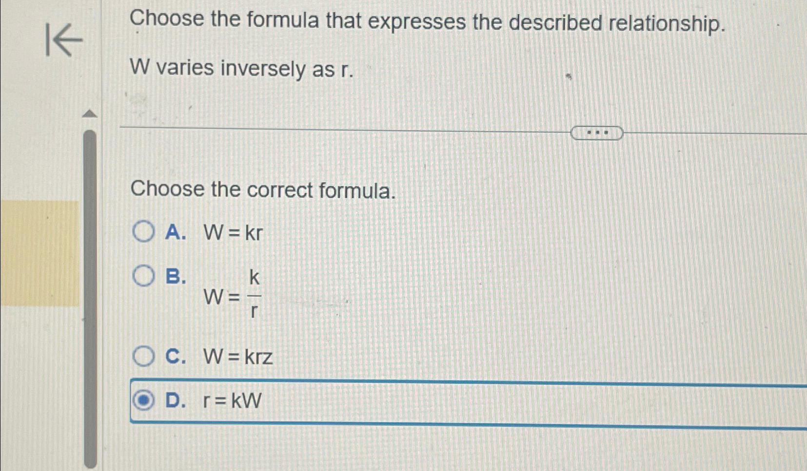 Solved Choose the formula that expresses the described | Chegg.com