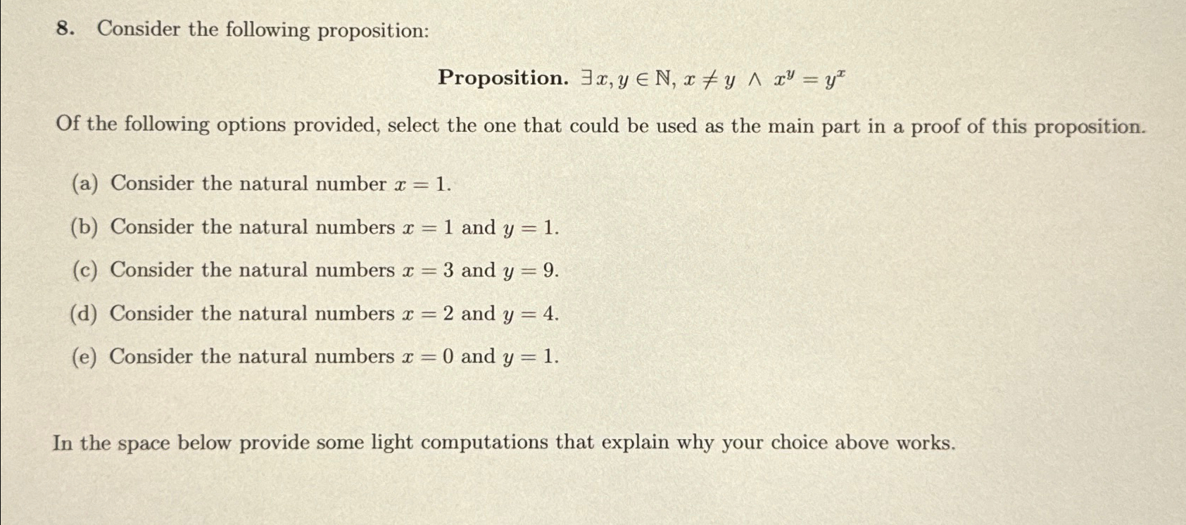 Solved Consider The Following Propositionproposition 