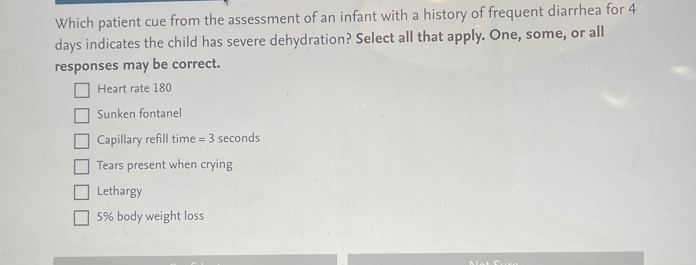 Solved Which patient cue from the assessment of an infant | Chegg.com