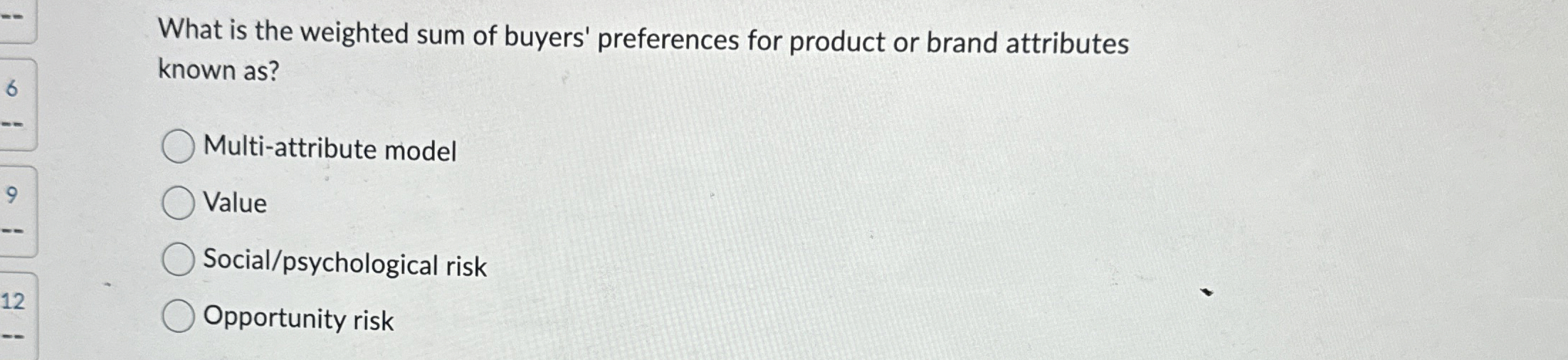 Solved What is the weighted sum of buyers' preferences for | Chegg.com
