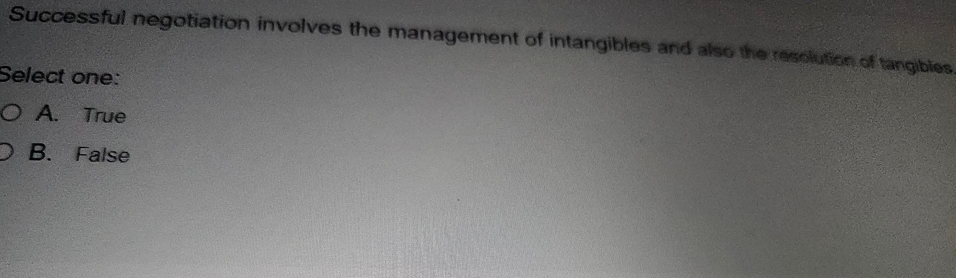 Solved Successful negotiation involves the management of | Chegg.com