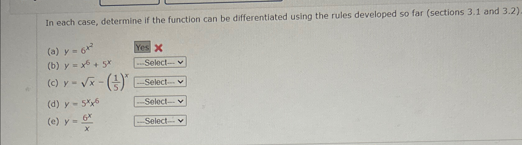 Solved In each case, determine if the function can be | Chegg.com