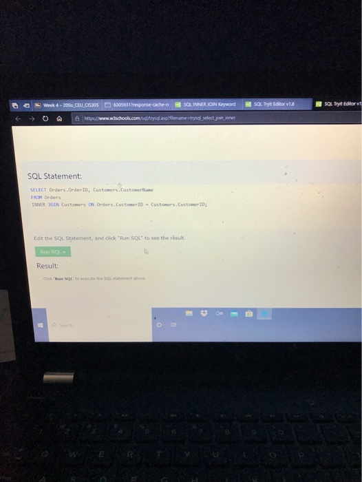 Hey. can you modify the SQL statement so that it | Chegg.com