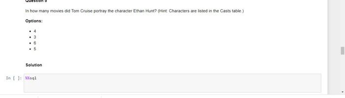 Solved Questions on SQL Join Statements Use the given cell | Chegg.com