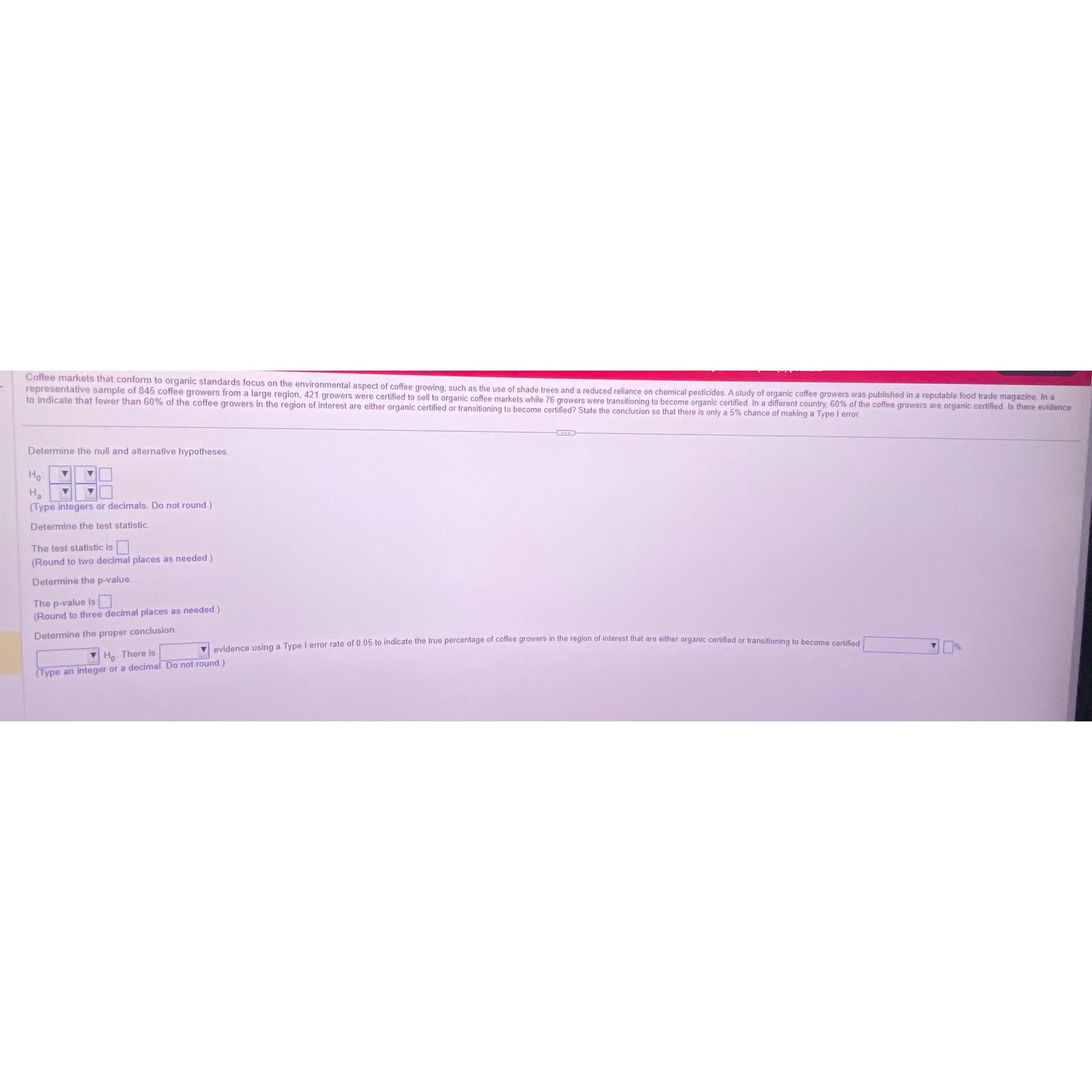 Solved Determine the null and alternative | Chegg.com