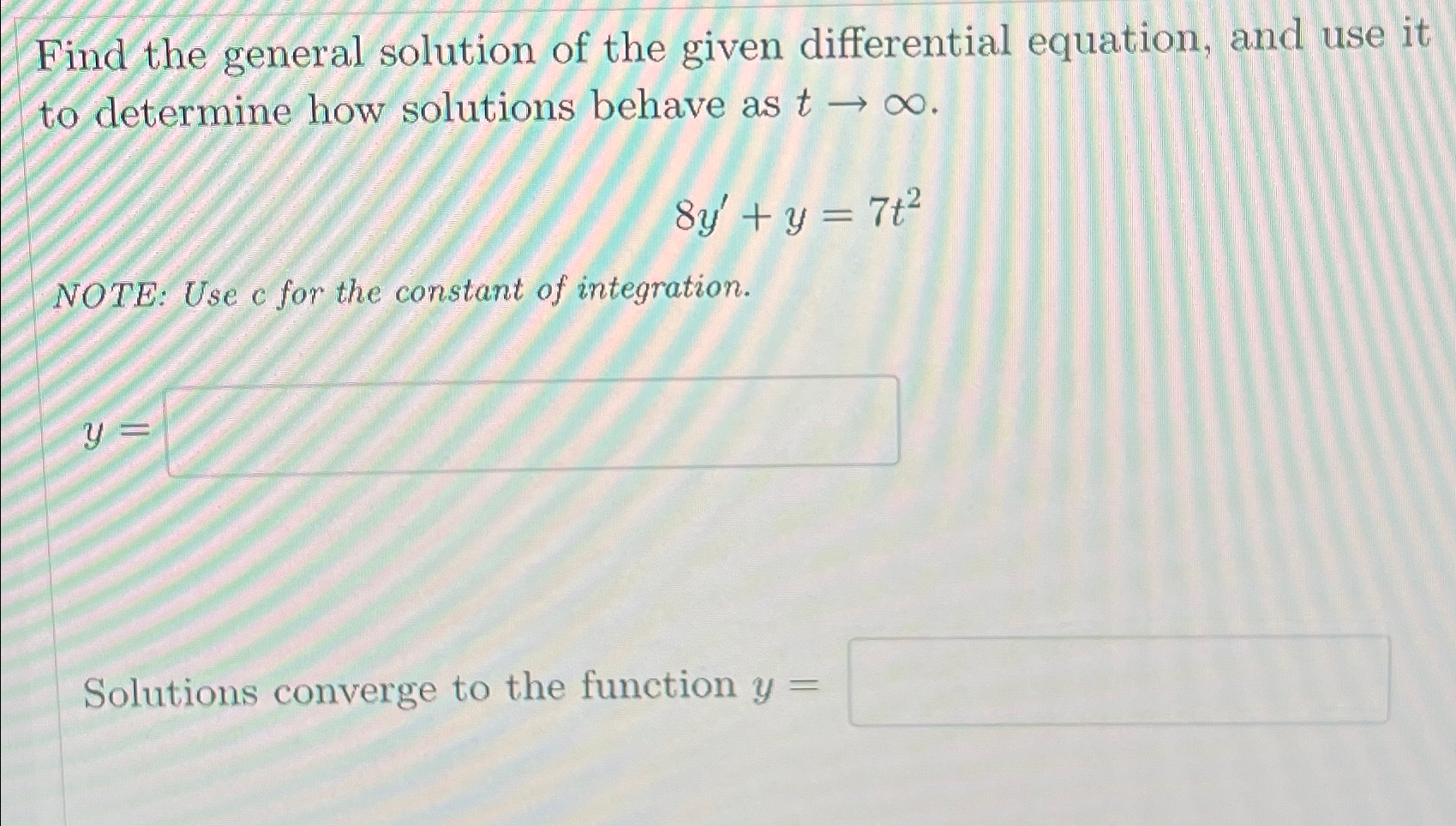 Solved Find the general solution of the given differential | Chegg.com