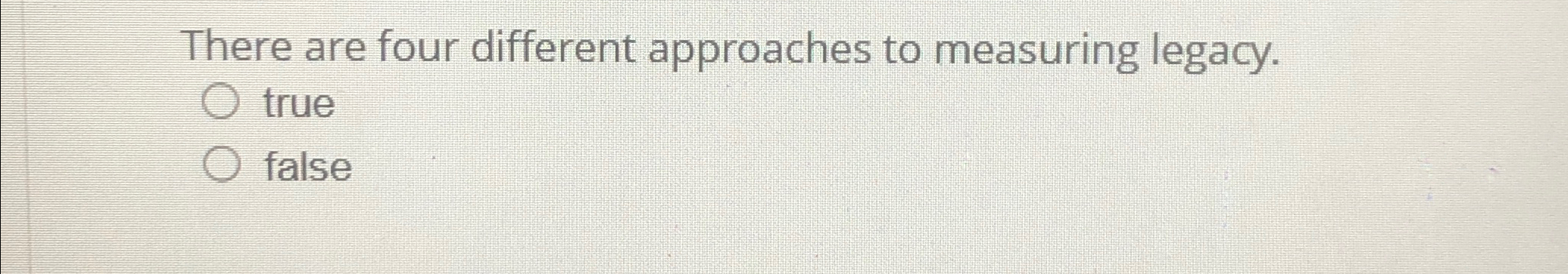 Solved There are four different approaches to measuring | Chegg.com