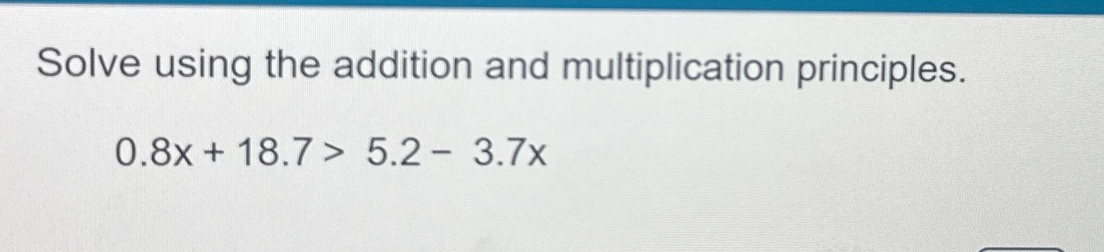 Solved Solve using the addition and multiplication | Chegg.com