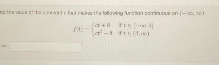 Solved ad the value of the constant c that makes the | Chegg.com
