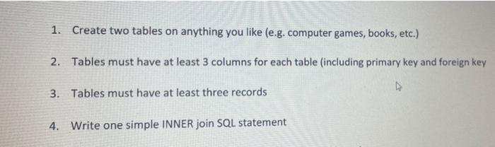 solved-1-create-two-tables-on-anything-you-like-e-g-chegg