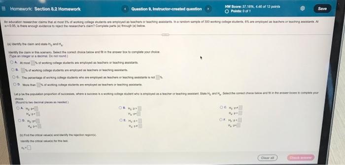 Solved Save Homework Section 8.2 Homework Question. | Chegg.com