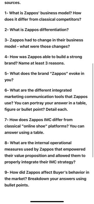 Solved 1- What is Zappos' business model? How does it differ | Chegg.com