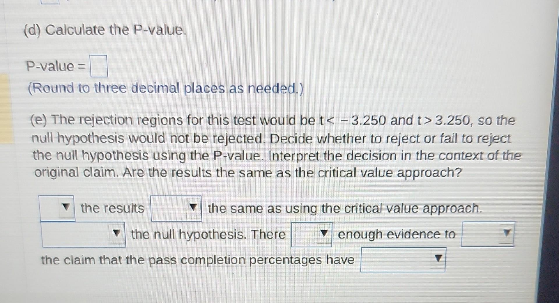 Solved The pass completion percentages of 10 college | Chegg.com
