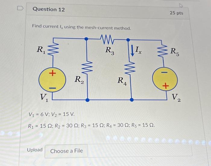 Solved Find current Ix using the mesh-current method. | Chegg.com