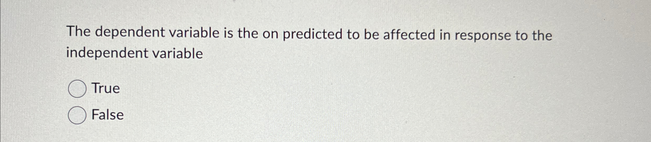 Solved The dependent variable is the on predicted to be | Chegg.com