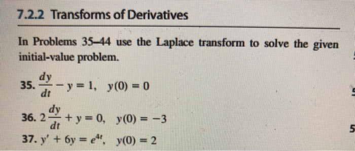 Solved 7.2.1 Inverse Transforms In Problems 1-30 use | Chegg.com
