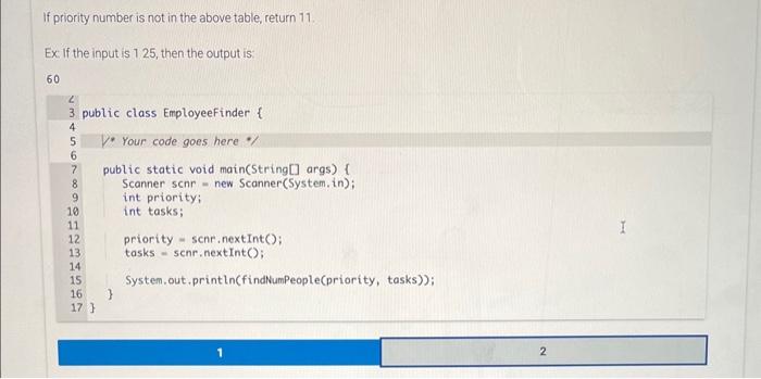 Solved Define a method findNumPeople0 that takes two integer | Chegg.com