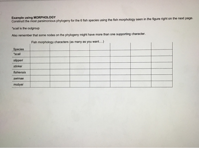 BUILDING A PHYLOGENY PRACTICE PROBLEMS Spy Example | Chegg.com