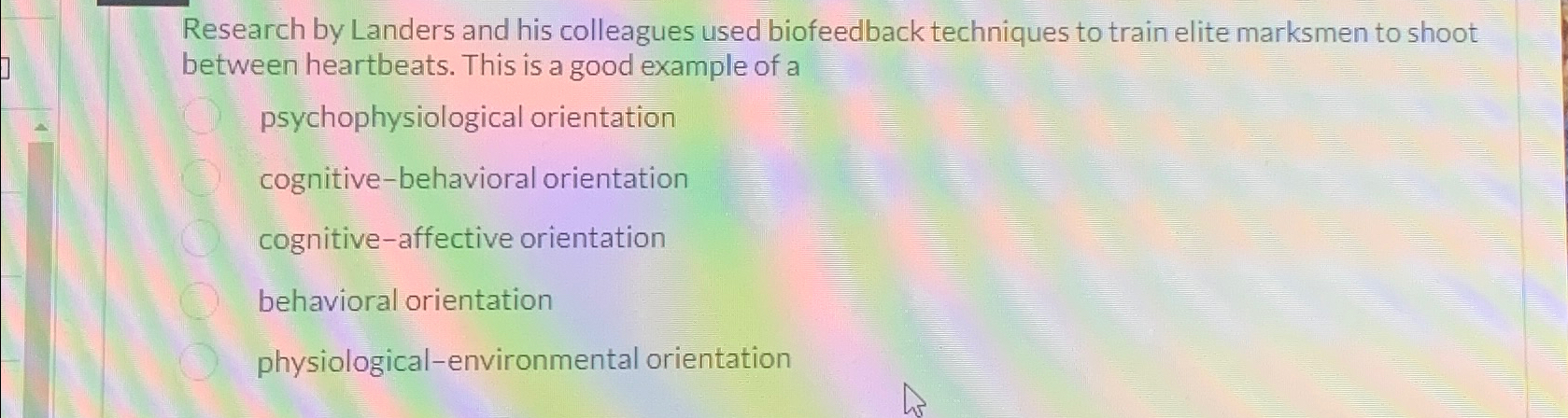 Solved Research by Landers and his colleagues used | Chegg.com