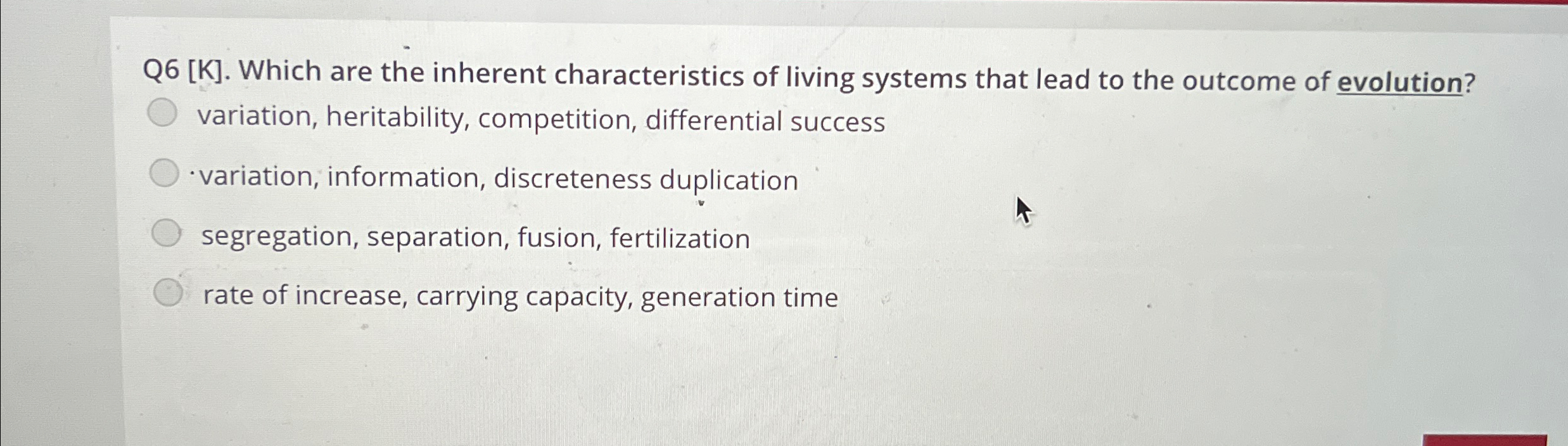 Solved Q6 [K]. ﻿Which are the inherent characteristics of | Chegg.com