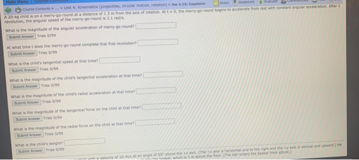 Solved Main Menu Course Contents ... Unit 4: Kinematics | Chegg.com