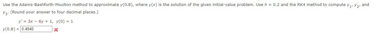 Solved Use the Adams-Bashforth-Moulton method to approximate | Chegg.com