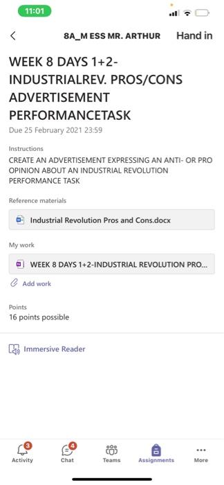 Task 3: Industrial Revolution Pros and Cons → Examine | Chegg.com