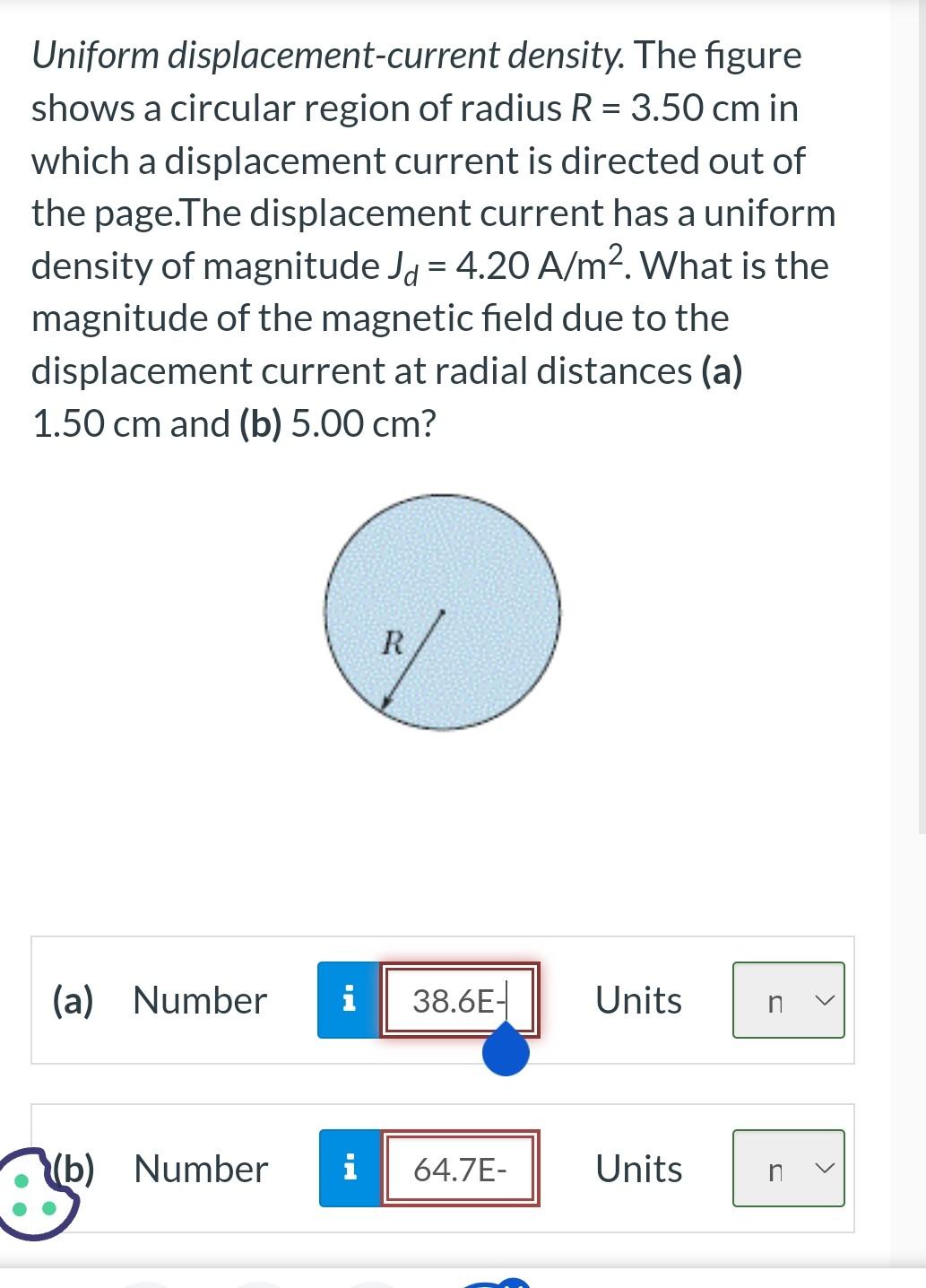 Solved Uniform displacement-current density. The figure | Chegg.com