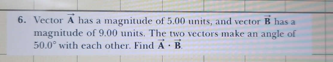 Solved Vector vec(A) ﻿has a magnitude of 5.00 ﻿units, and | Chegg.com